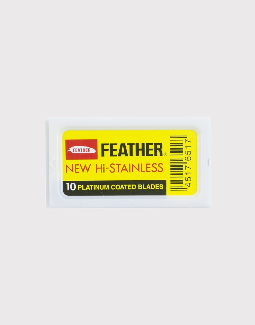 10 Blades of Feather Japan Hi-Stainless Double Edge Razor Blades ...