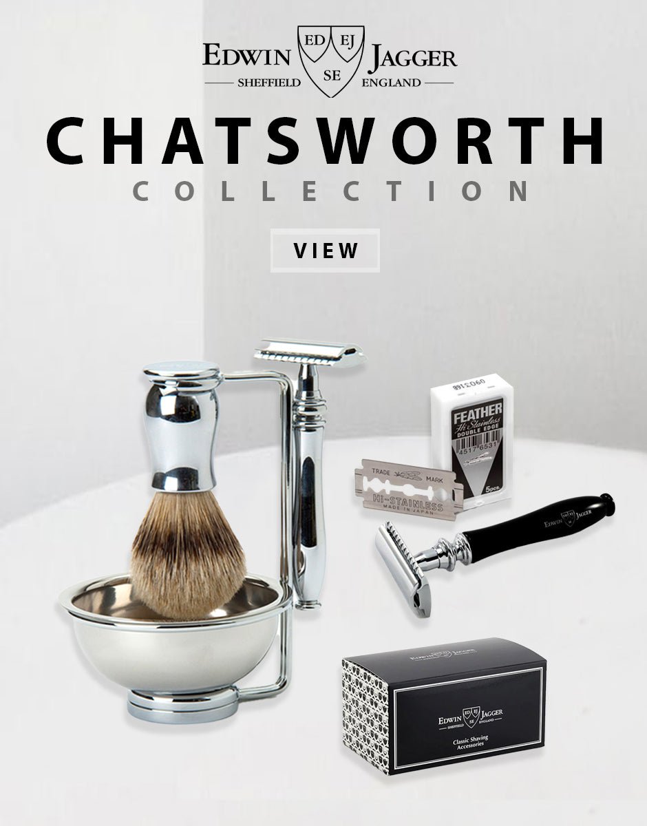 Edwin Jagger - Chatsworth Collection - Smooth Chrome Double Edge Razor ...