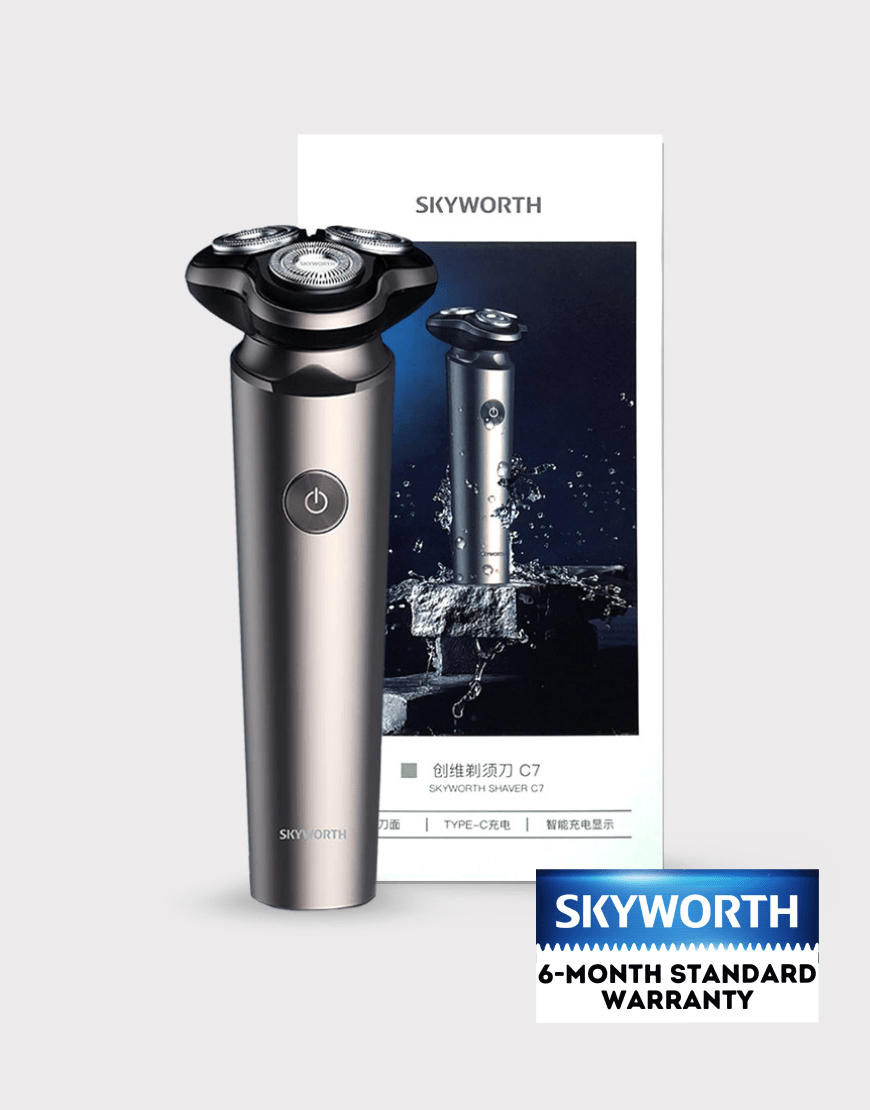 Skyworth C7 Rotary Electric Shaver with Li-Ion Battery IPX7 Waterproof ...